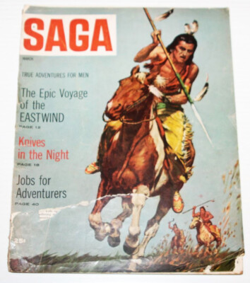Saga Men's Magazine March 1953 - Murder, Crime, Western, Art, Sex, Pulp ...