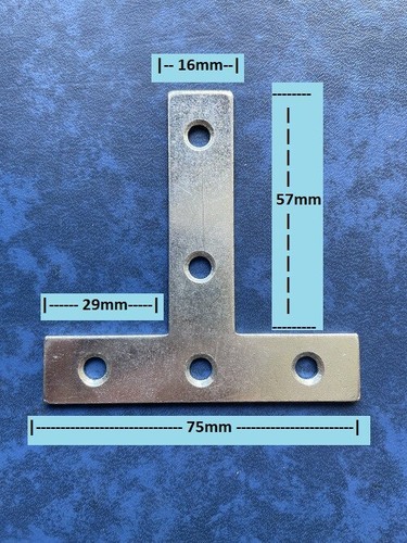 Tee T Brackets / Repair Plates For Mending & Repairing 40mm or 75mm ...