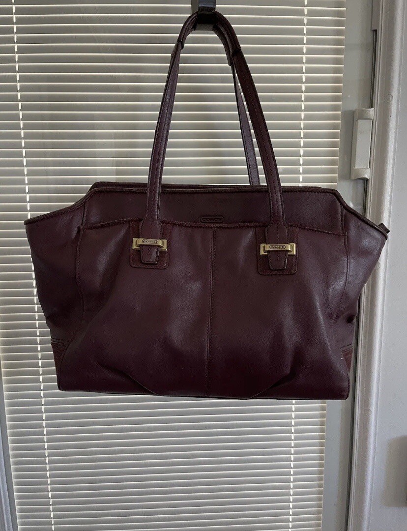 vintage coach Taylor leather Carry All Satchel Burg… - Gem
