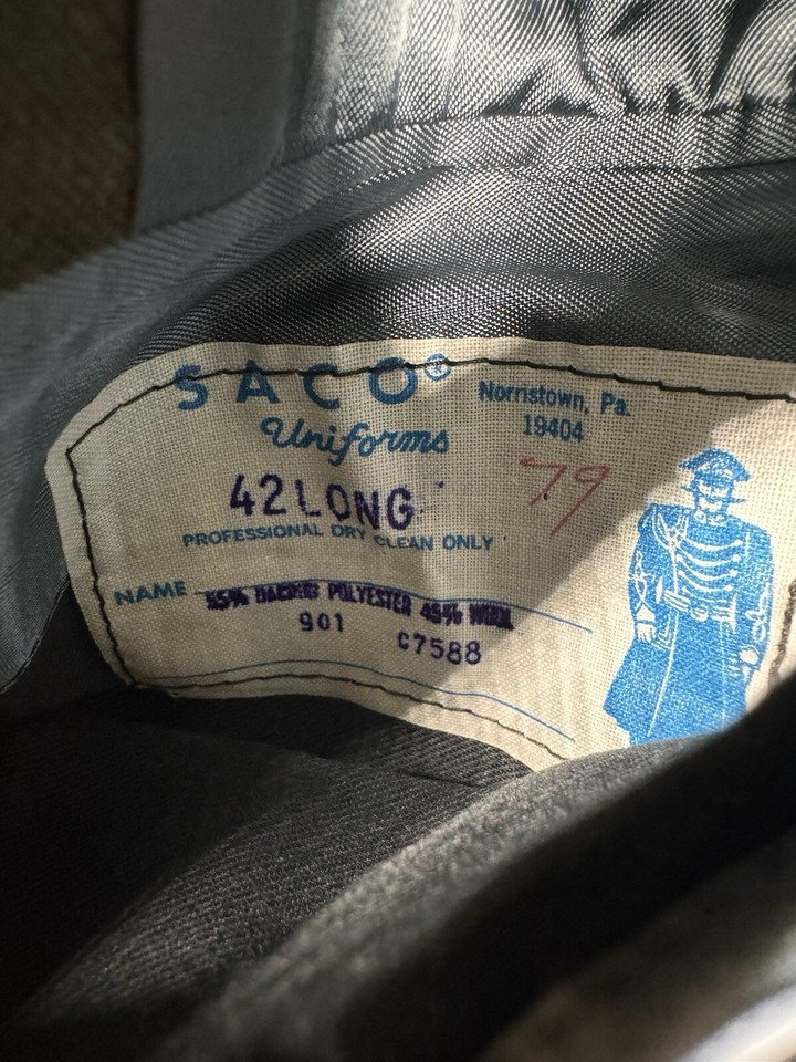 USMC Saco Uniforms Marine Core Alpha Dress Jacket Mens 42 Long Belted ...