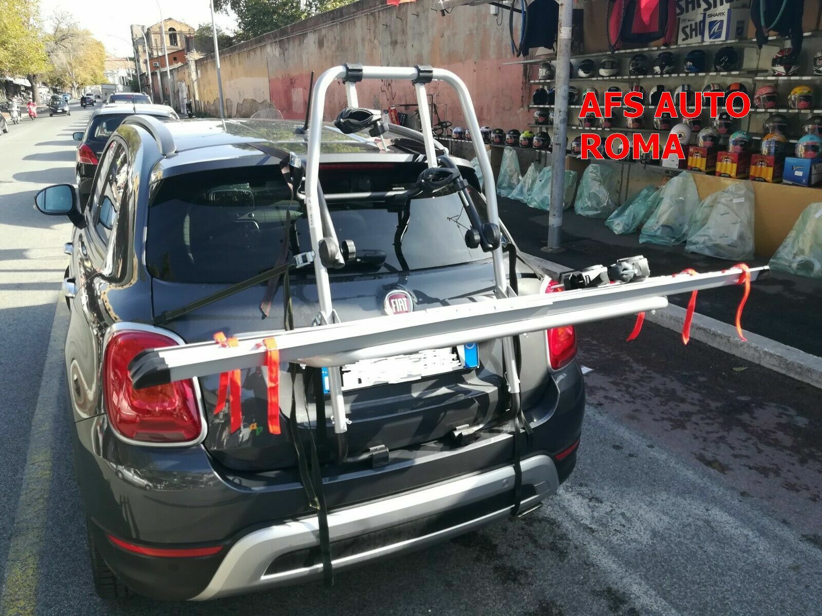 PORTABICI POSTERIORE 3 BINARI FIAT 500X ANNO 2015 PER 3 BICI UOMO DONNA ...