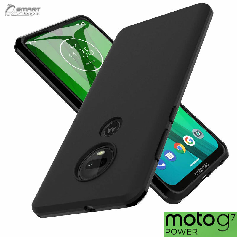 Black Matte TPU Skin Jelly Soft Case Cover For Moto G7 Power Motorola ...