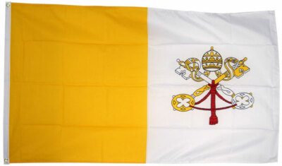 3’ x 2’ VATICAN CITY FLAG Jesus Christ Roman Catholic Church Pope Leo ...