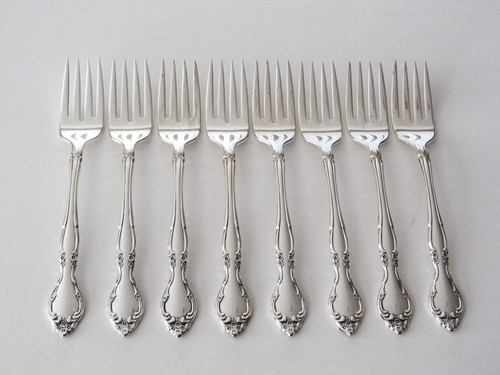 Oneida Community AFFECTION Silverplate 8 DINNER FORKS Flatware 1960 | eBay