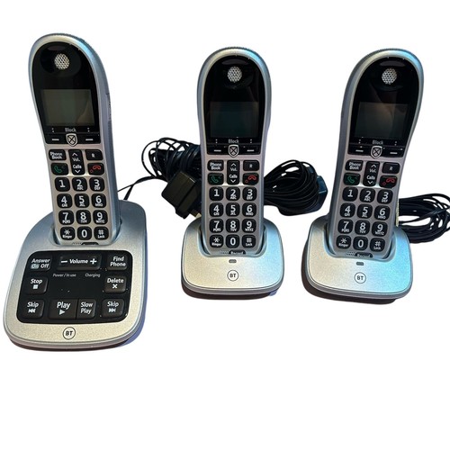 BT 4600 Trio Big Button Cordless DECT Phones with Answering Machine - 3 ...