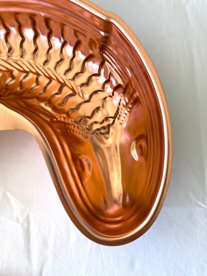 Vintage 12” Hanging Copper Fish Jello Cake Mold Design Kitchen Decor ...
