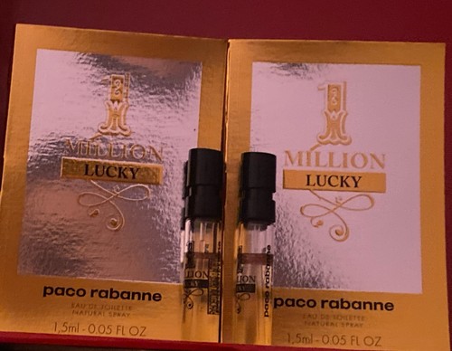 2x~ Paco Rabanne 1 Million Lucky Spray EDT Men’s Sample Spray 1.5ml / 0 ...