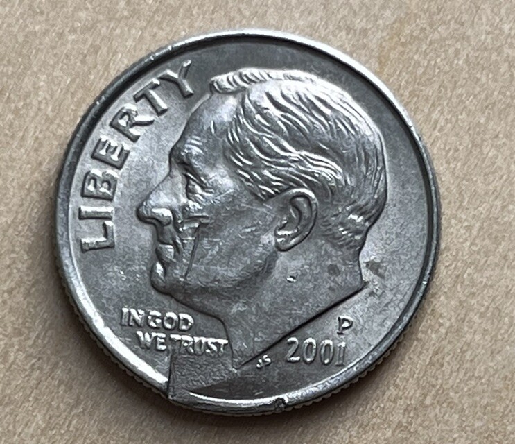 2001 P Roosevelt Dime, EXTREME Error | eBay