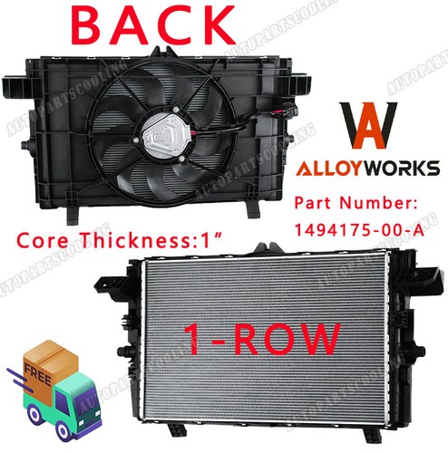 Radiator & Shroud Fan For Tesla Model Y 3 Coolant Battery #1494175-00-A ...