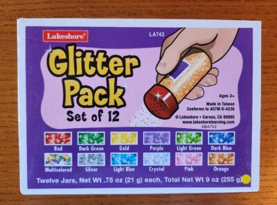Glitter Assortment .75 oz. Jars 12 Pack with shaker tops Lakeshore ...