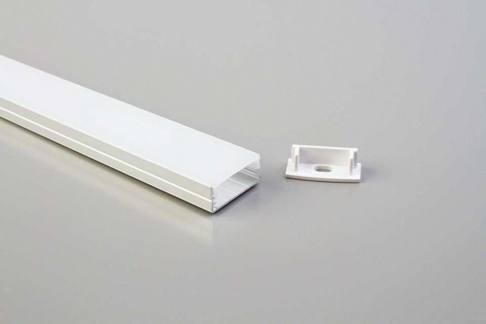 6pk WIDE ALUMINUM CHANNEL WITH COVER FOR LED STRIP LIGHT FIT UP TO 20MM ...