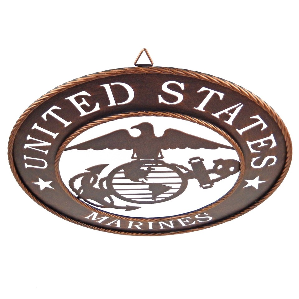 Metal United States Military Wall Decor Signs All Branches Brushed ...