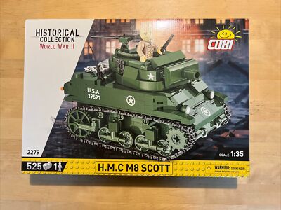 COBI WWII H.M.C M8 Scott Tank US Army 1:35 Toy Building Block Model Set ...