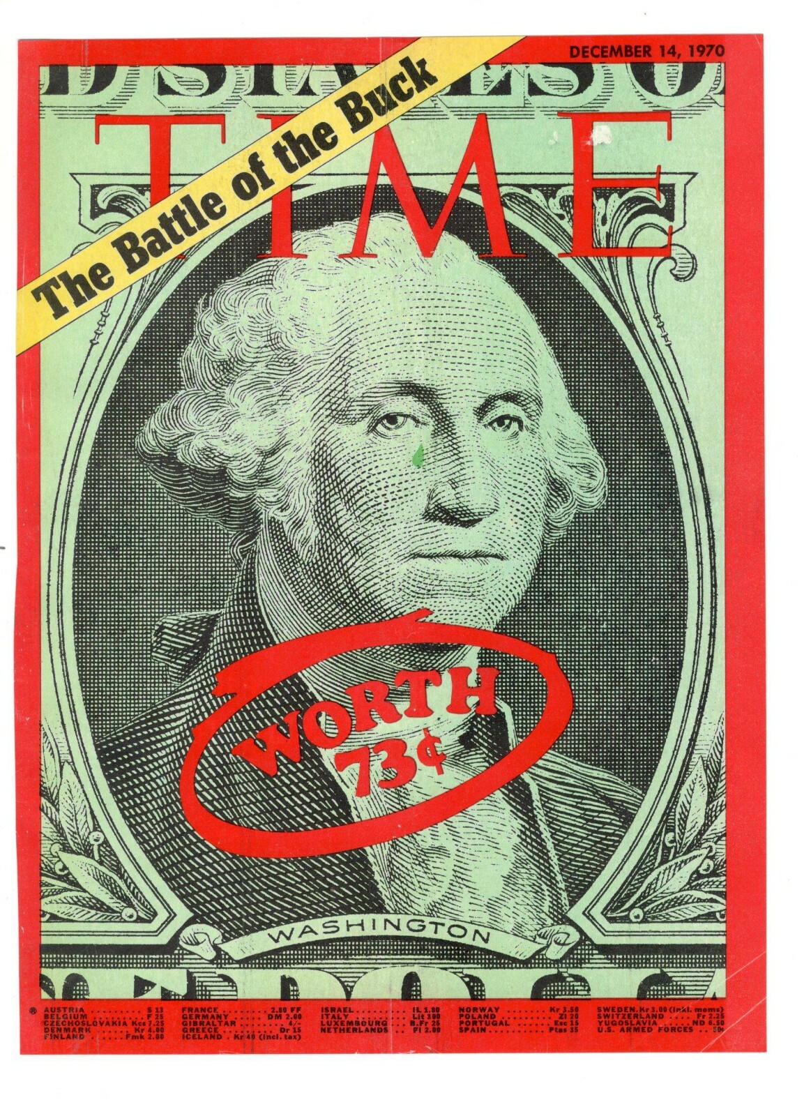 Dollar Worth 73 Cents 1970 Time Housse 1 Page D'Origine à Encadrer | eBay