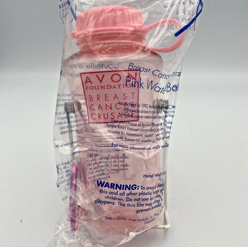 AVON Foundation Pink Water Bottle with Flip Cap Plastic 16 fl. oz ...