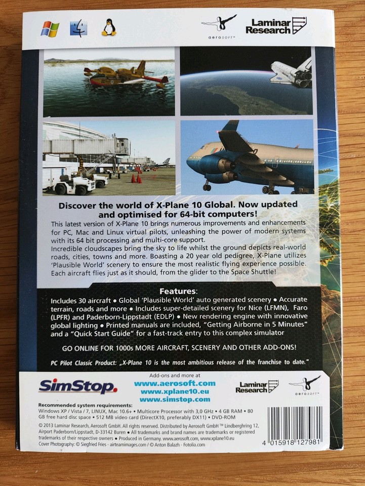 Flight Simulator X-Plane 10 Global - PC / Mac / Linux - 8 DVD set | eBay