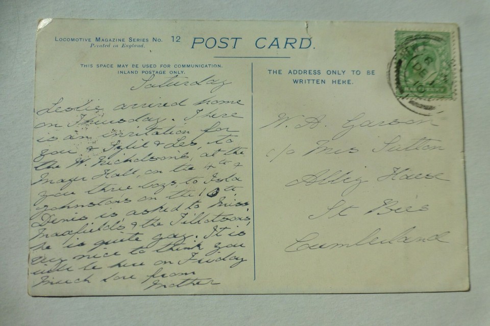 N048 FOLKESTONE CAR TRAIN South Eastern & Chatham Railway Postcard af ...