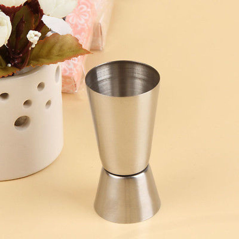 Jigger Steel Single Double Shot Shorts Drink Spirit Measure Cup ...