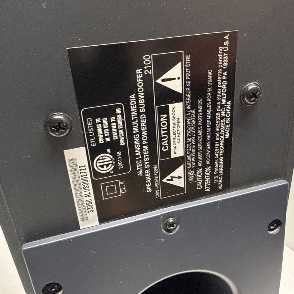 Altec Lansing 2100 Subwoofer Speakers & Remote Control Module | eBay