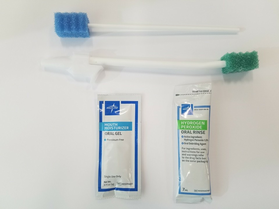 *4-Packs* Medline Suction Swab Tray Kit With Hydrogen Peroxide ...