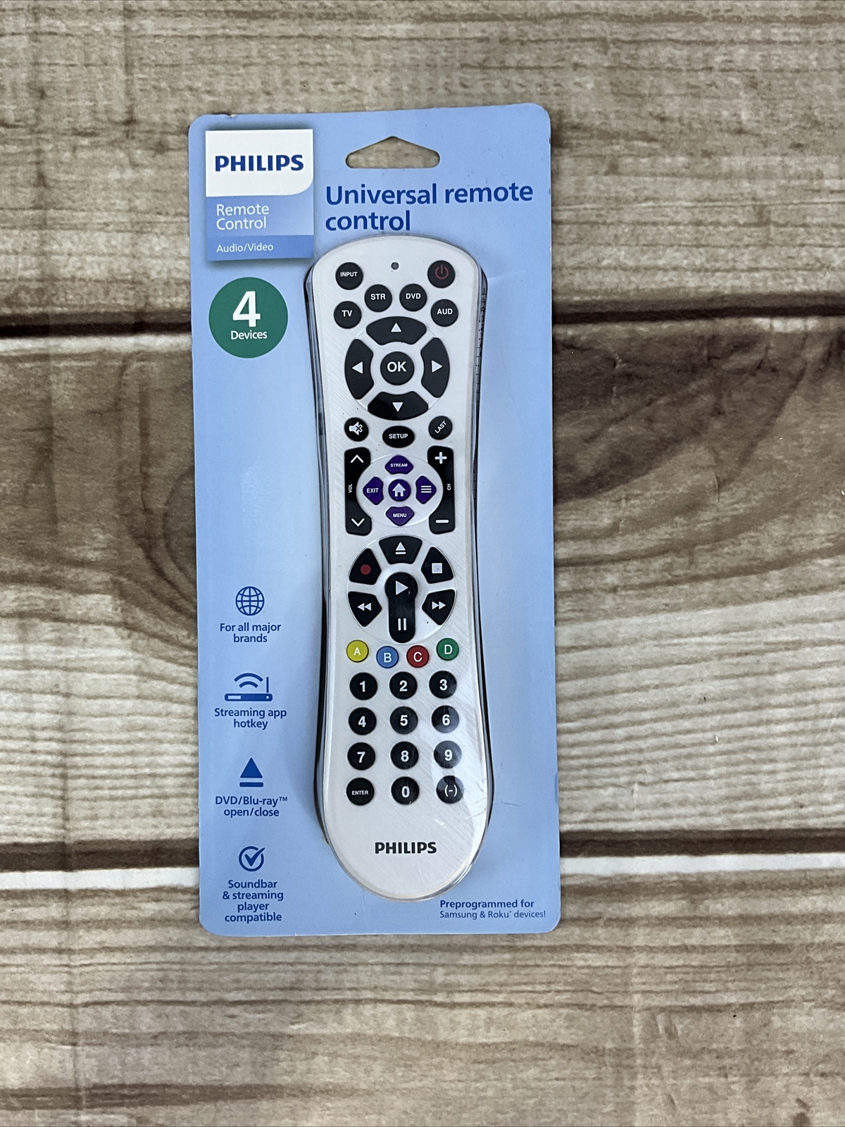 Philips 4-Device Universal Remote Control Pearl White New - Opened ...