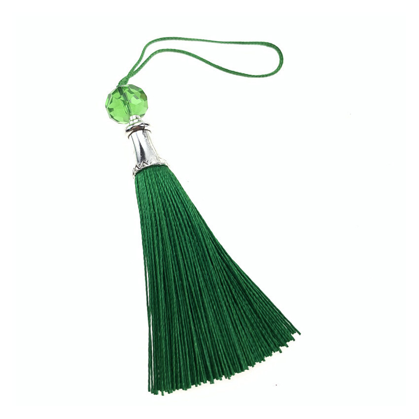 10pc 3'' Crystal Bead tassels DIY Earrings tassel charms pendant Trim ...