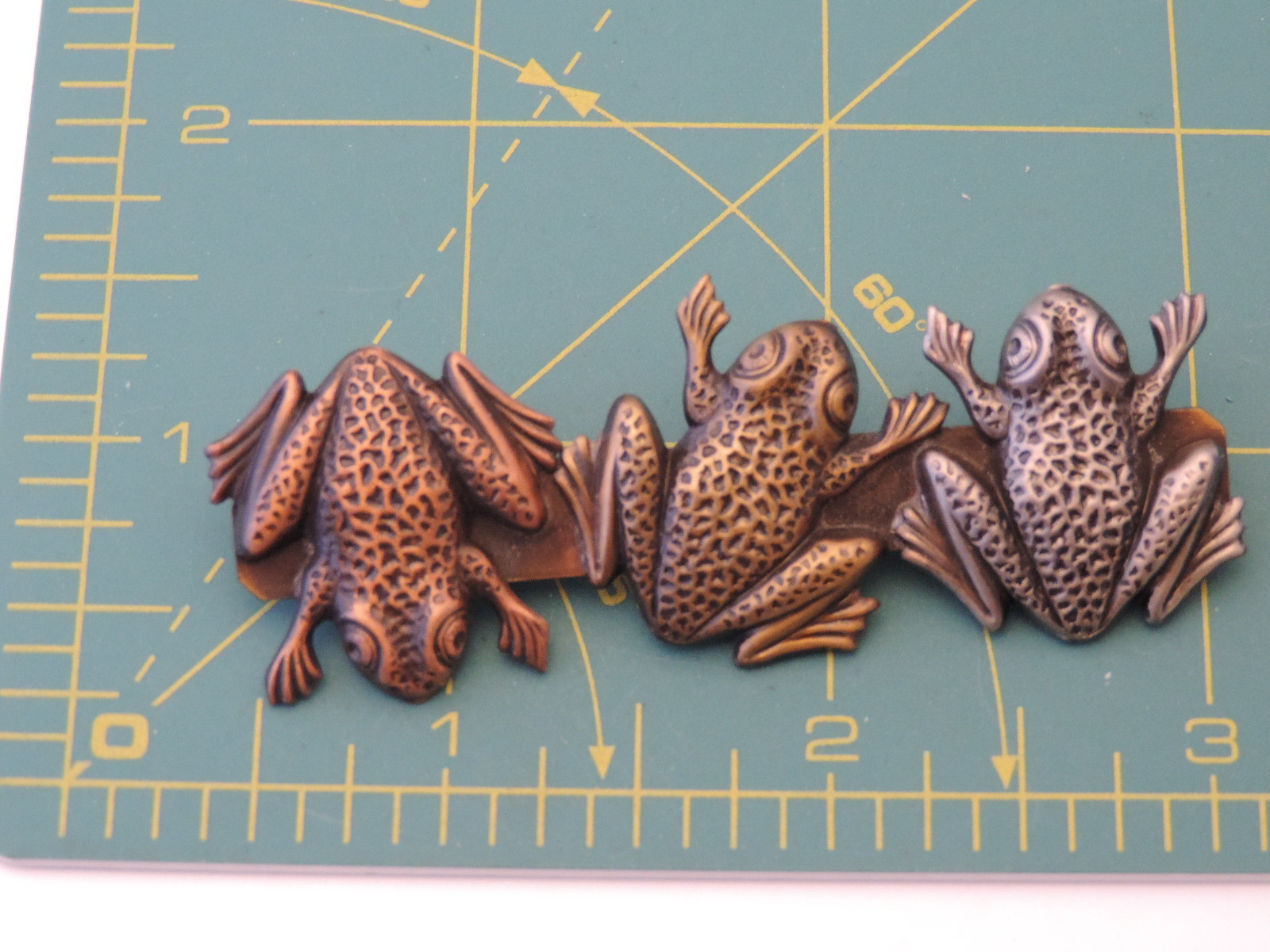 Tree Frog Toad 3 Color Copper Silver Brass Long Brooch AA FROG Acronym ...
