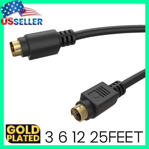 S-Video Cable 4 Pin Mini-Din SVHS Cable SVideo Cord VCR DVD TV ...