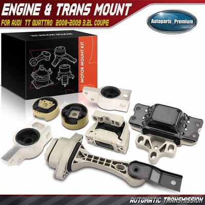 7x Engine Motor & Transmission Mount for Audi TT Quattro 2008-2009 3.2L ...