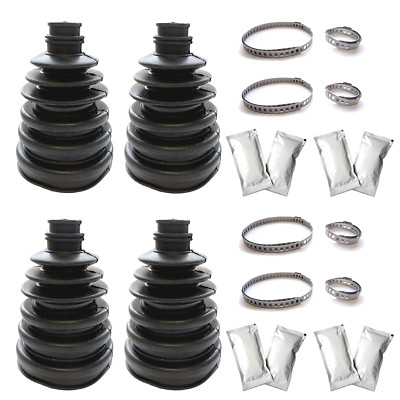 4x CV Boot Kits Drive Shaft Universal Fit With Metal Clamps And Grease ...