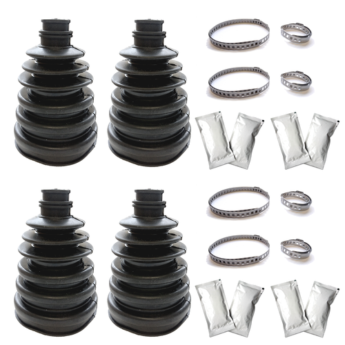 4x CV Boot Kits Drive Shaft Universal Fit With Metal Clamps And Grease ...