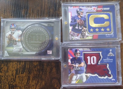 2012 Topps NFL Captains Patch Eli Manning Louisiana/200 2014 ...