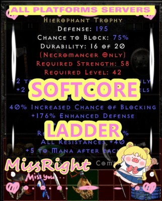 Homunculus NEC Unique Shield🌺Diablo 2 D2R Softcore LADDER🌺PC-SWITCH-PS ...