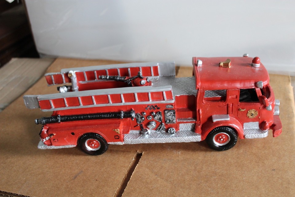 Vintage Red Resin Fire Department Truck | eBay