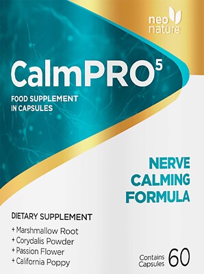 CalmPro 5 Nerve Calming Formula - Genuine - 60 Capsules of Calm Pro 5 ...