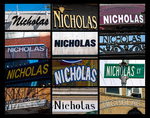 NICHOLAS Name Poster featuring photos of actual signs | eBay