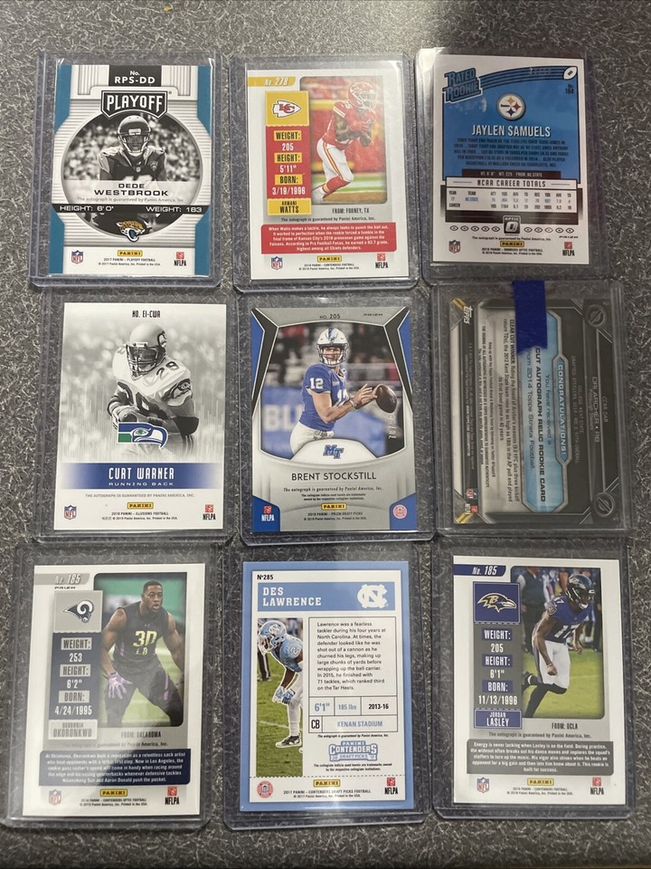 Lot Of 9 Autograph Football Cards SP SSP RC | eBay