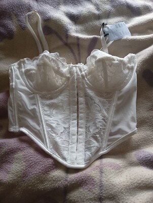 32A Ivory lace secret Possessions Basque. Semi sheer. Very lightly ...