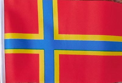 PACK OF 4 ORKNEY ISLES ISLANDS ISLAND BUDGET FLAG small 9"x6" FLAGS ...