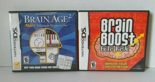 Nintendo DS Games Brain Age 2 and Brain Boost: Beta Wave 45496739010| eBay