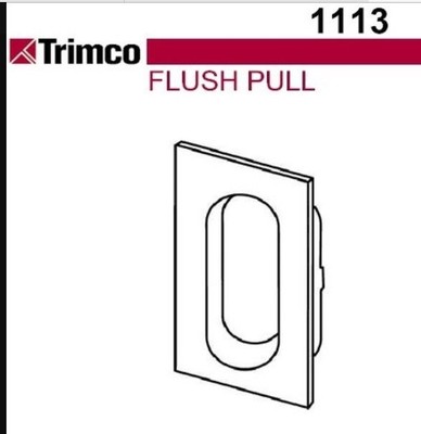 Trimco Flush Pull #1113 1-3/8"x3-3/16" Dark Bronze 613 | eBay