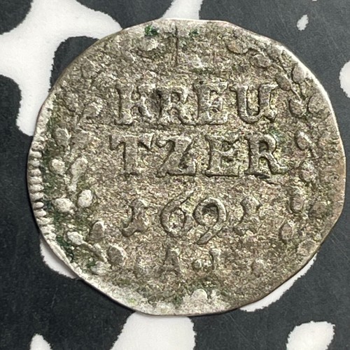 1691-AD Germany Mainz 1 Kreutzer Lot#E9737 Silver! Scarce! | eBay