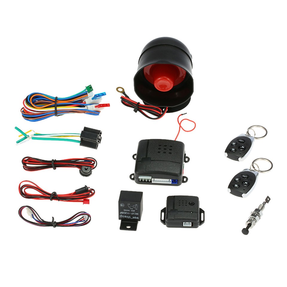 Universal Car Alarm System Security Keyless Entry System with 2 Key ...