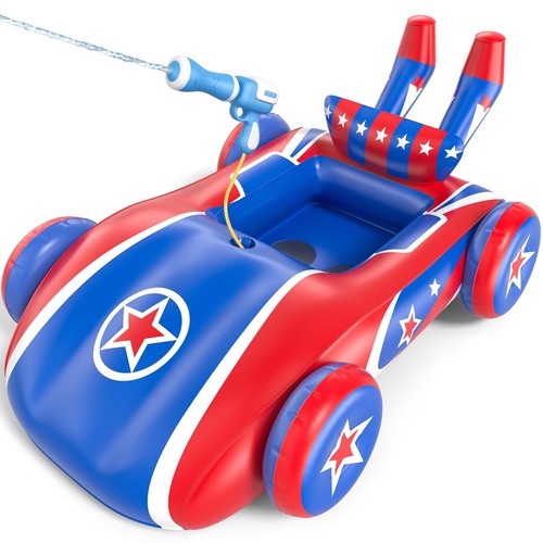 Car Pool Floats Kids with Water Gun, Toddler Inflatable Pool Toys Gift ...