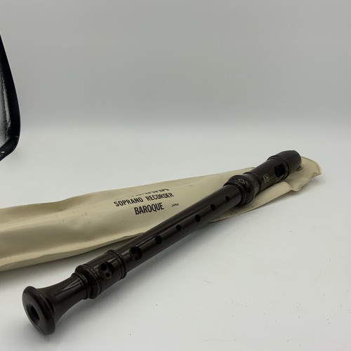Vintage Yamaha Soprano Recorder Baroque Brown Instrument Japan | eBay