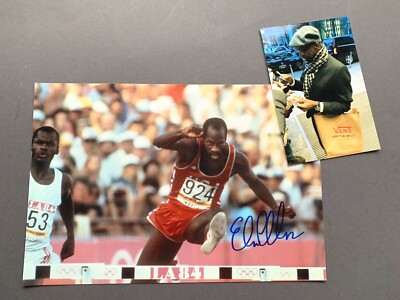 EDWIN MOSES 2 x Olympiasieger 1976/84 (400m H) signed Foto 20x30 in ...