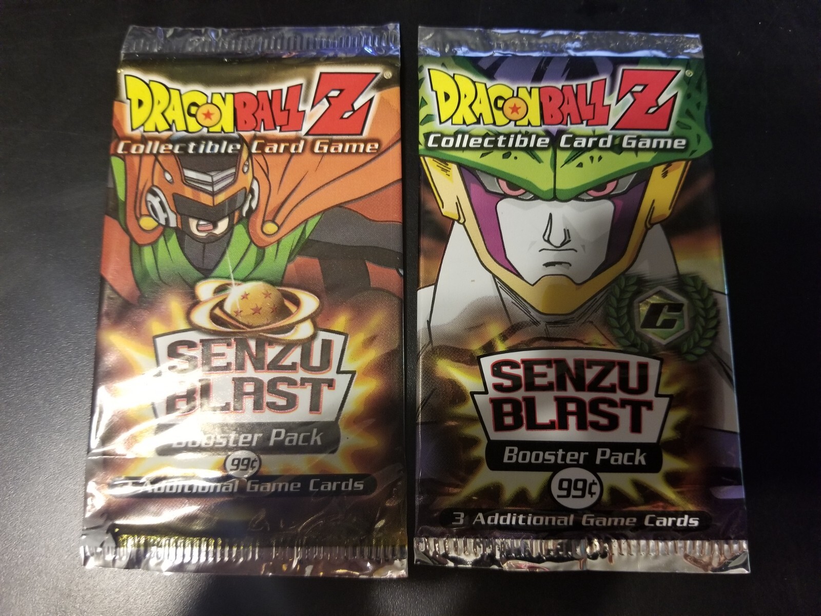 2002 Dragon Ball Z Collectible Card Game Senzu Blast Booster 2 Packs ...