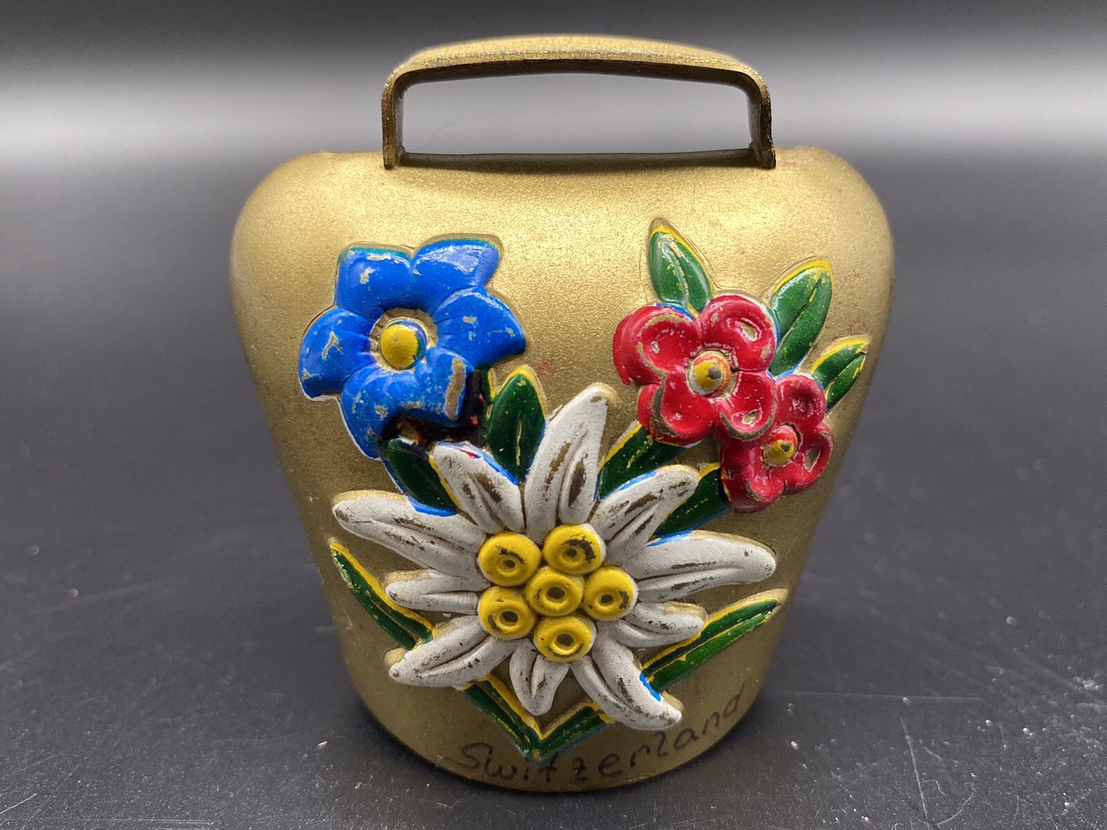 Swiss Hand Painted Brass Bell Switzerland 2.5” Swiss Alpine Cow Bell | eBay