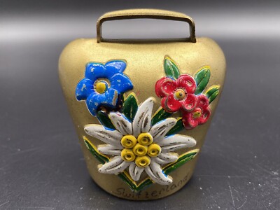 Swiss Hand Painted Brass Bell Switzerland 2.5” Swiss Alpine Cow Bell | eBay