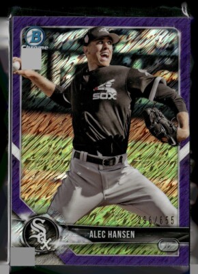 2018 BOWMAN CHROME PURPLE /655 SHIMMER ALEC HANSEN WHITE SOX | eBay